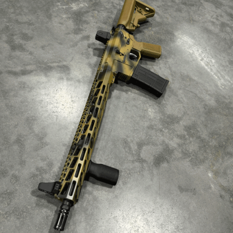 AR15 RIFLE 556/223 16" "WAR DOG" CERAKOTE PATTERN